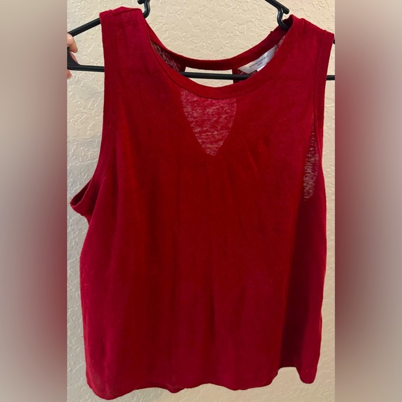 Banana Republic | Tops | Banana Republic Ruby Red Sheer Tank | Poshmark